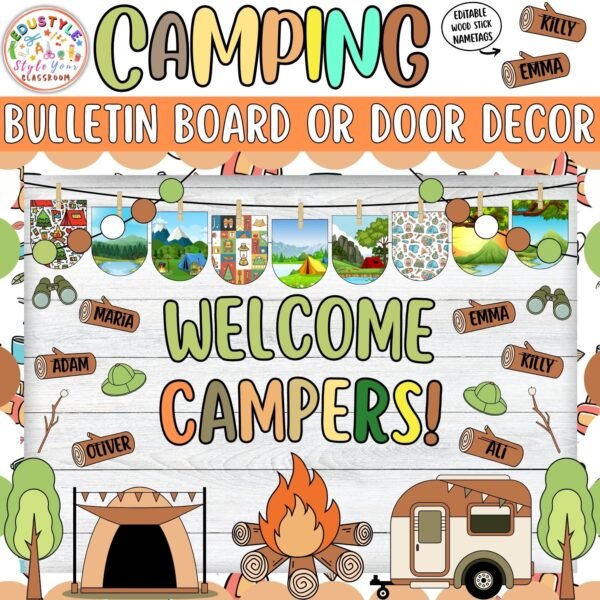 Welcome Campers!: Camping and Back To School Bulletin Board or Door ...
